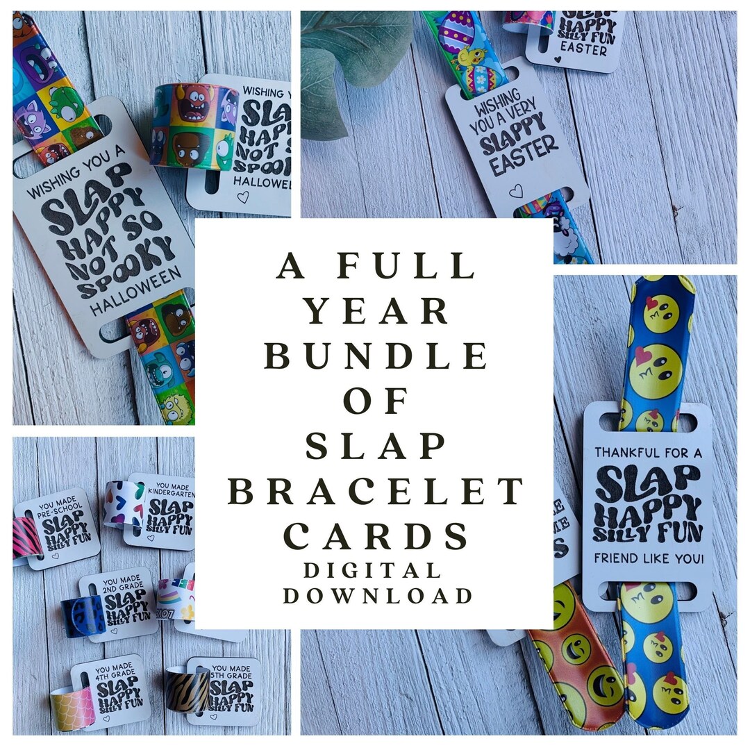 Slap Bracelet Bundle SVG - Laser Ready - 7 Themes for All Year Long ...