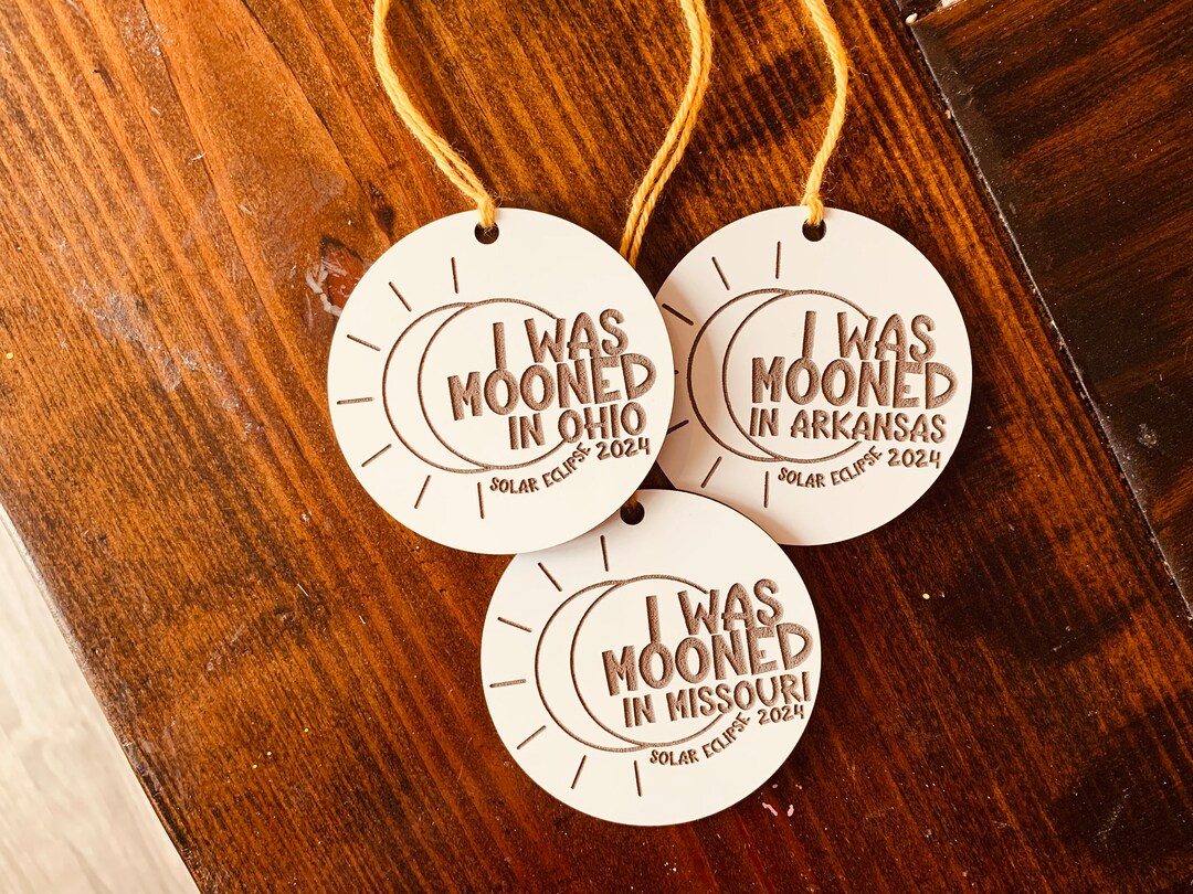I Was Mooned Ornaments SVG - All Path of Totality States - Solar ...