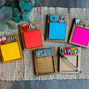 Sticky Note Pad Holder SVG - Bundle of 16 Note Pad Holders SVG - Laser ...