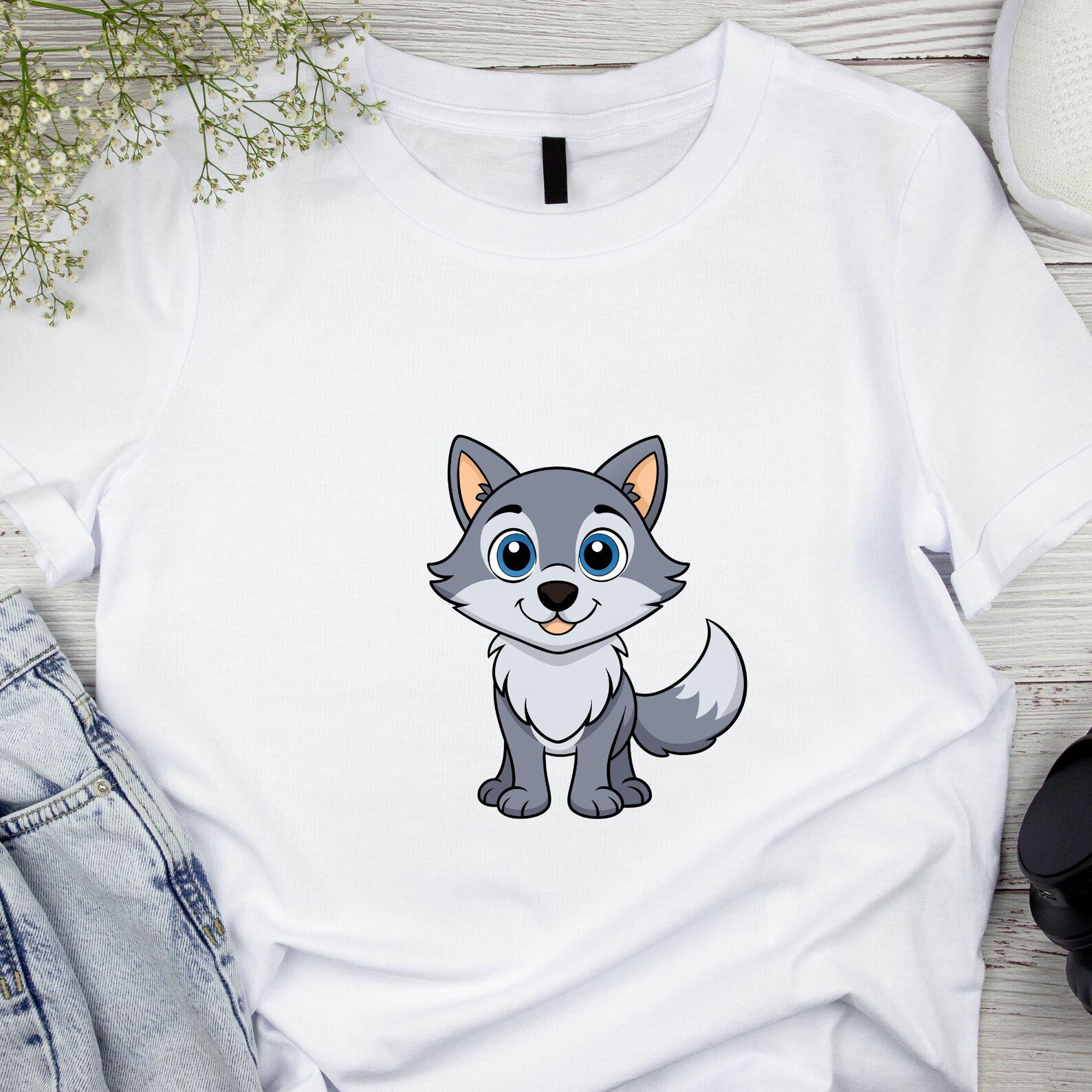 Cute Baby Wolf SVG\ Cute Wolf Svg\ Cute Baby Wolf Clipart\ Cute Wolf ...