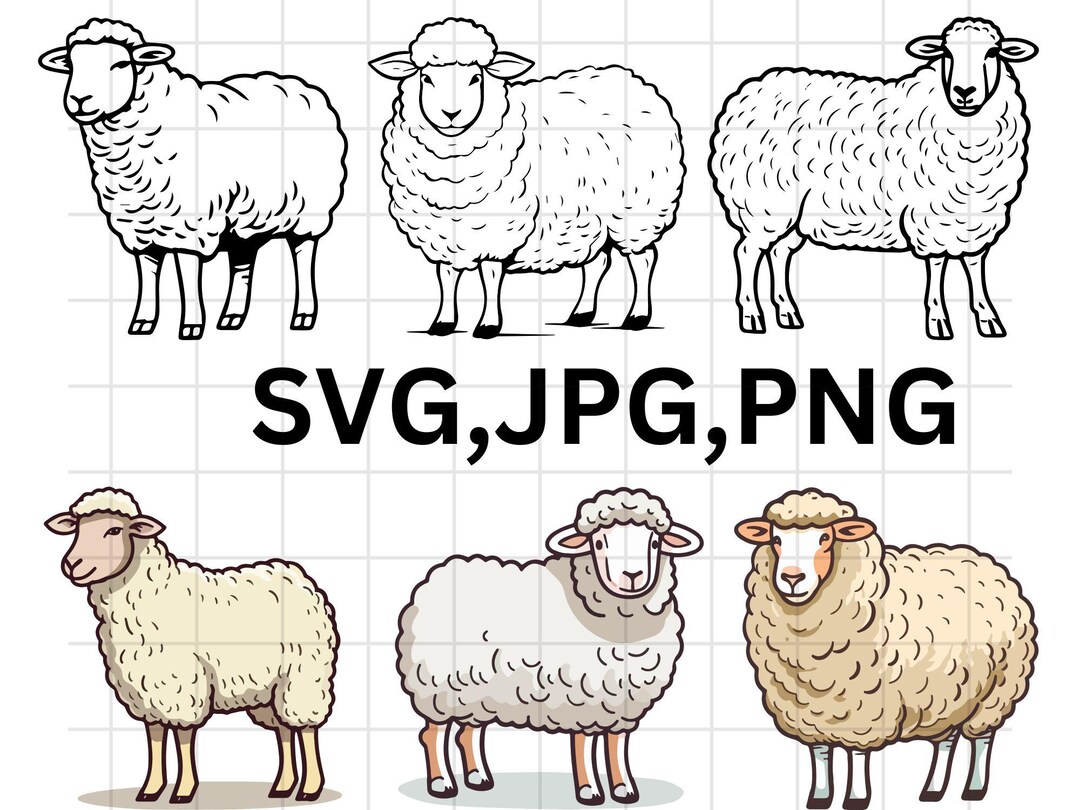 Sheep Svg Png Bundle,\ Sheep Png\ Sheep Clipart\ Animal Svg Bundle\ Svg ...