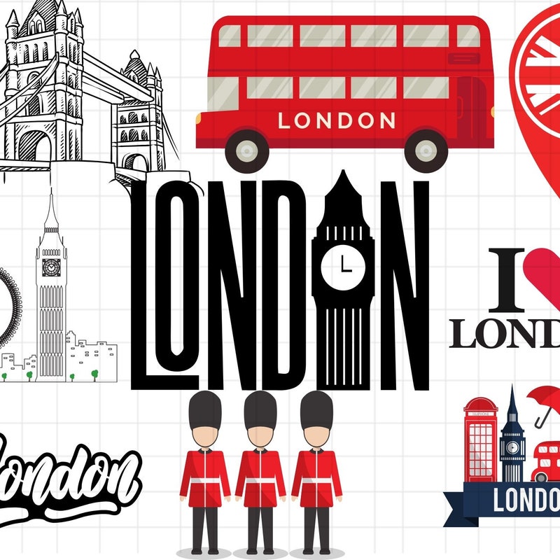 London Bus Clipart - Etsy