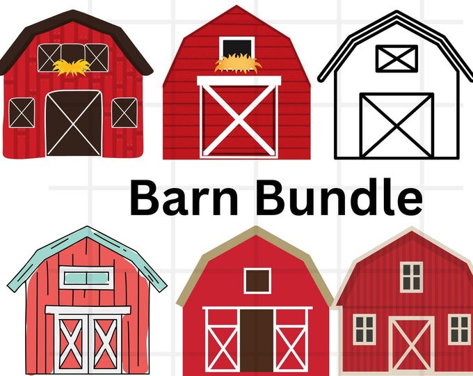 Barn SVG, Vintage Barn Clipart SVG, Barn Cut File Distressed Barn Wood ...