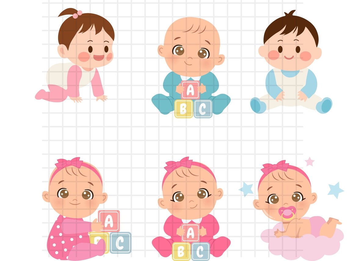 Baby Svg\ Newborn Svg\ Kids Portrait Clipart\ Cute Baby Svg\ Baby Face ...