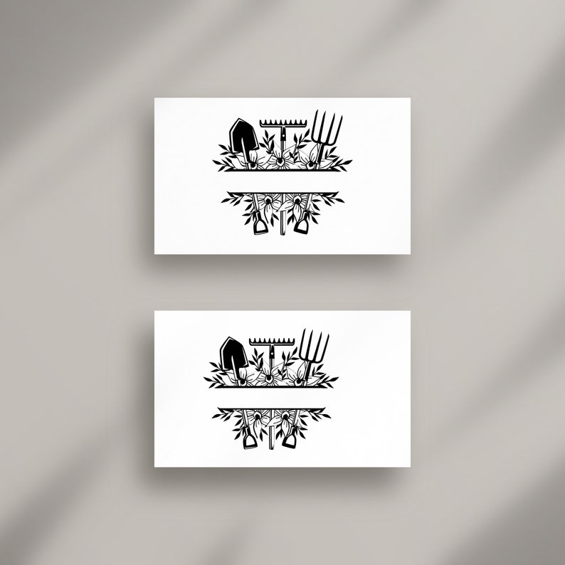Garden Split Monogram Frame Svg Farm Decal Split Monogram - Etsy