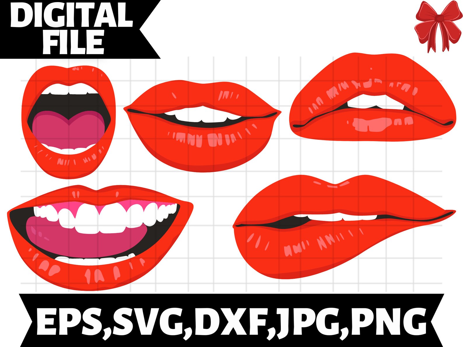 Red Lips SVG Kiss SVG Dripping SVG Kiss Png Bundle Hot Kiss Svg Lips ...