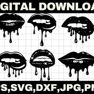 Lips Svg\ Black Lips Svg Bundle\ Kiss Svg\ American Lips Svg\ Kiss ...