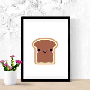 Kawaii Toast Clipart\ Cute and Colorful Bread Slice\ Graphics for DIY ...