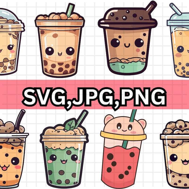 Boba Tea Svg - Etsy