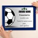 Soccer Award Certificate Editable Canva Template\ Printable Award End ...