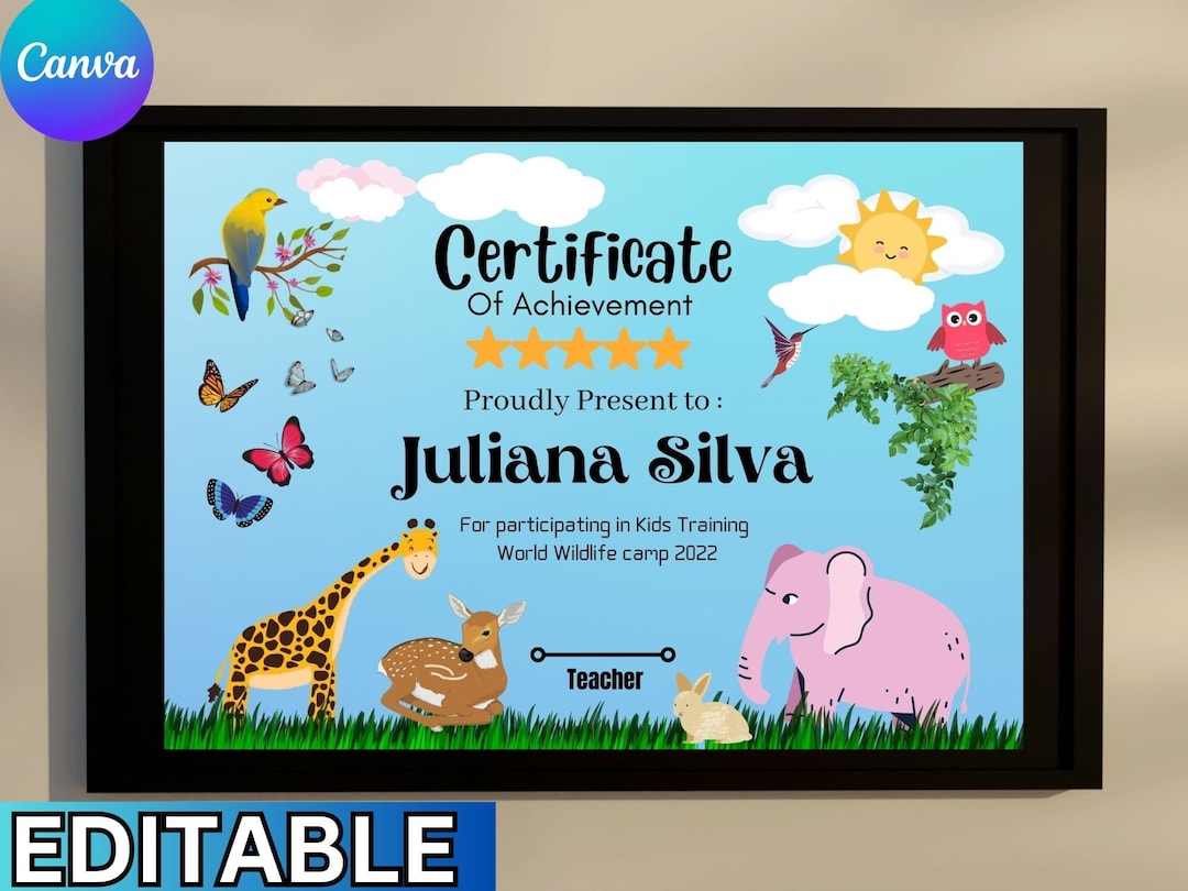Certificate of Achievement for Kids, Kids Certificate\ Printable ...