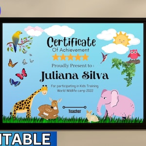 Certificate of Achievement for Kids, Kids Certificate\ Printable ...