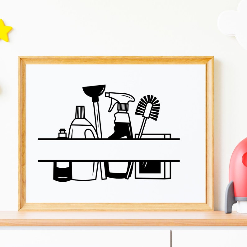 Cleaning Products Svg\ Sponge Svg\ Bucket Svg\ Cleaning Clipart ...