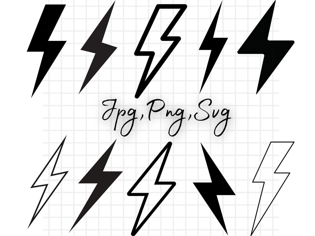 Lightning Svg Bundle\ Lightning Bolt Svg\ Flash Svg\ Lightning Clipart ...