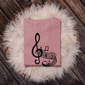 Music Notes Swirl Digital Cut File SVG\ for Cricut Silhouette\ Cutting ...
