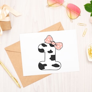 Cow Number Birthday Svg\ 1st Birthday Svg\ Cow Print Svg\ Birthday Girl ...