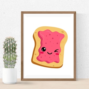 Kawaii Toast Clipart\ Cute and Colorful Bread Slice\ Graphics for DIY ...