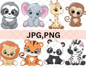 Jungle Safari Animals Svg Bundle, Giraffe, Elephant, Rhino, Lion King ...