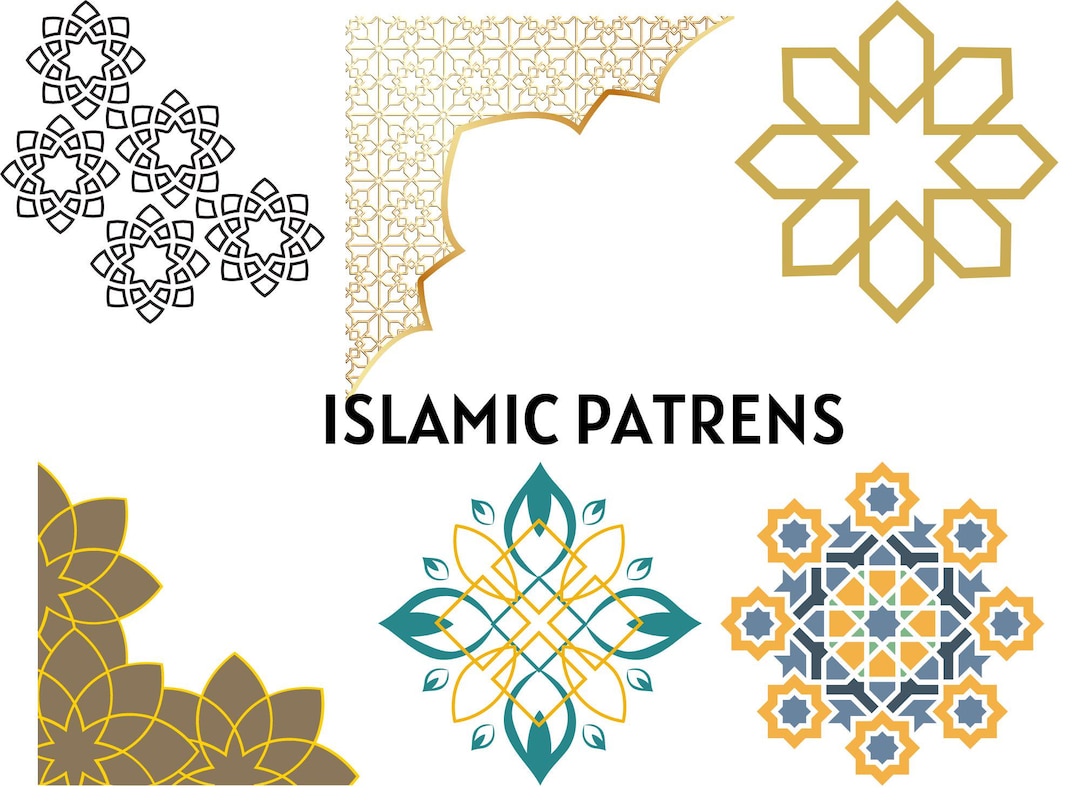 Islamic Vectors Svg Bundle\ Islamic Pattern Elements Svg\ Geometric ...