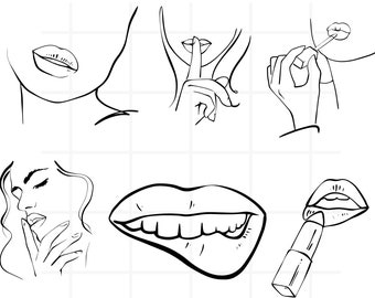 Line Art Woman Svg lady Face Lineart Svg Lady Face One Line One Line ...