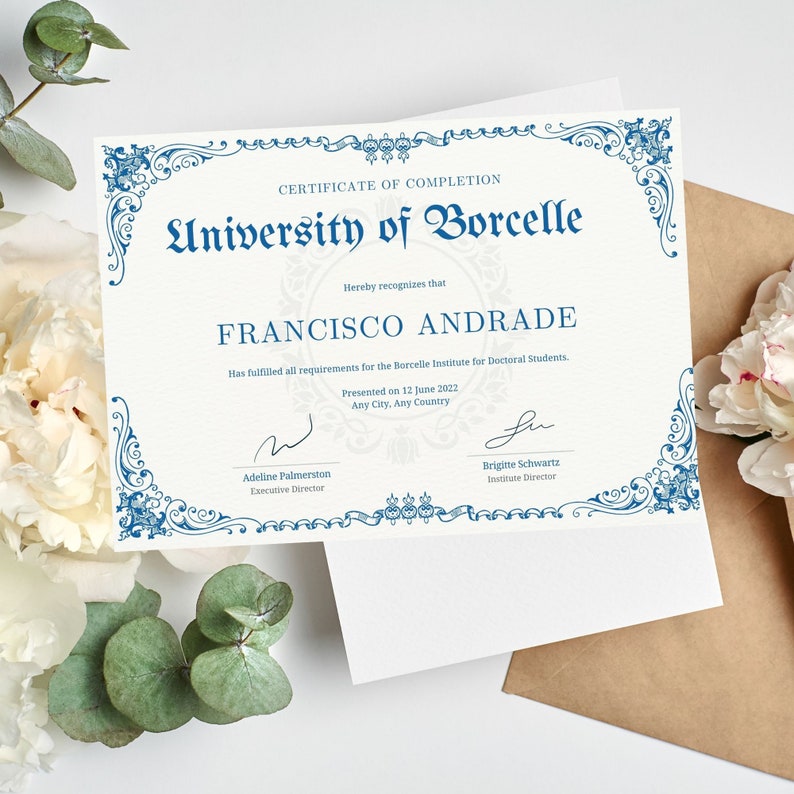 Editable University & College Diploma Template for Novelty GED Certificate Canva Editable Design ...