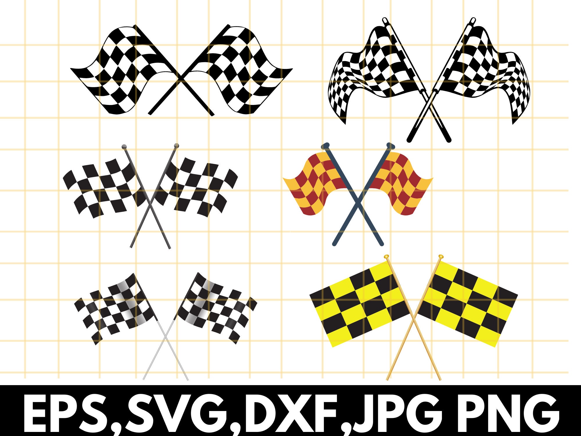 Racing Flag SVG Race Flag SVG layered PNG Dxf Eps Format Cricut ...