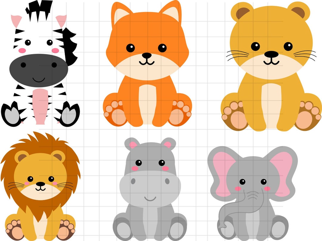Jungle Animals SVG Set\ Safari Animals SVG\ Cricut Cut Files\ Layered ...