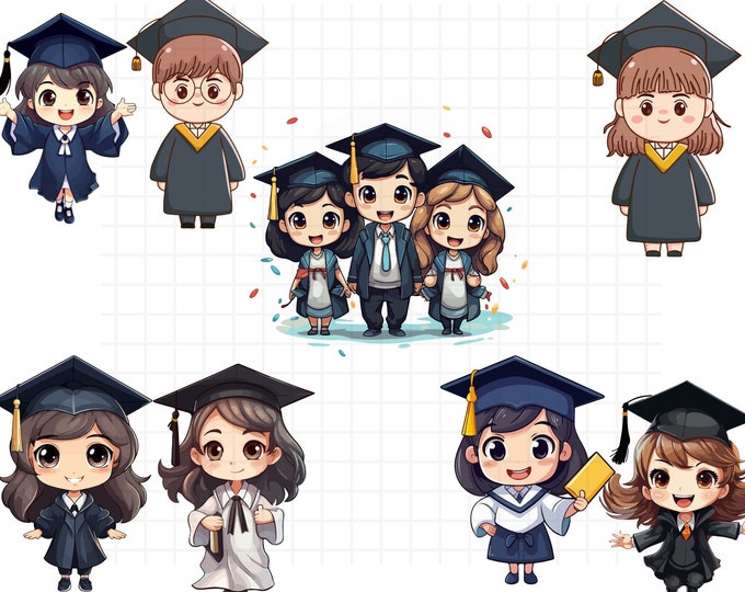 Graduation Clipart, Graduation Clip Art, Graduation Kids, Graduating ...
