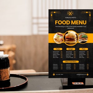 Restaurant Menu Template\ Food Menu Template\ Editable Restaurant Food ...