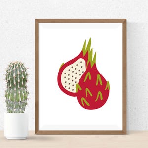 Dragon Fruit Clipart\ Fruit Watercolor Yellow Pitaya Clip Art\ Exotic ...