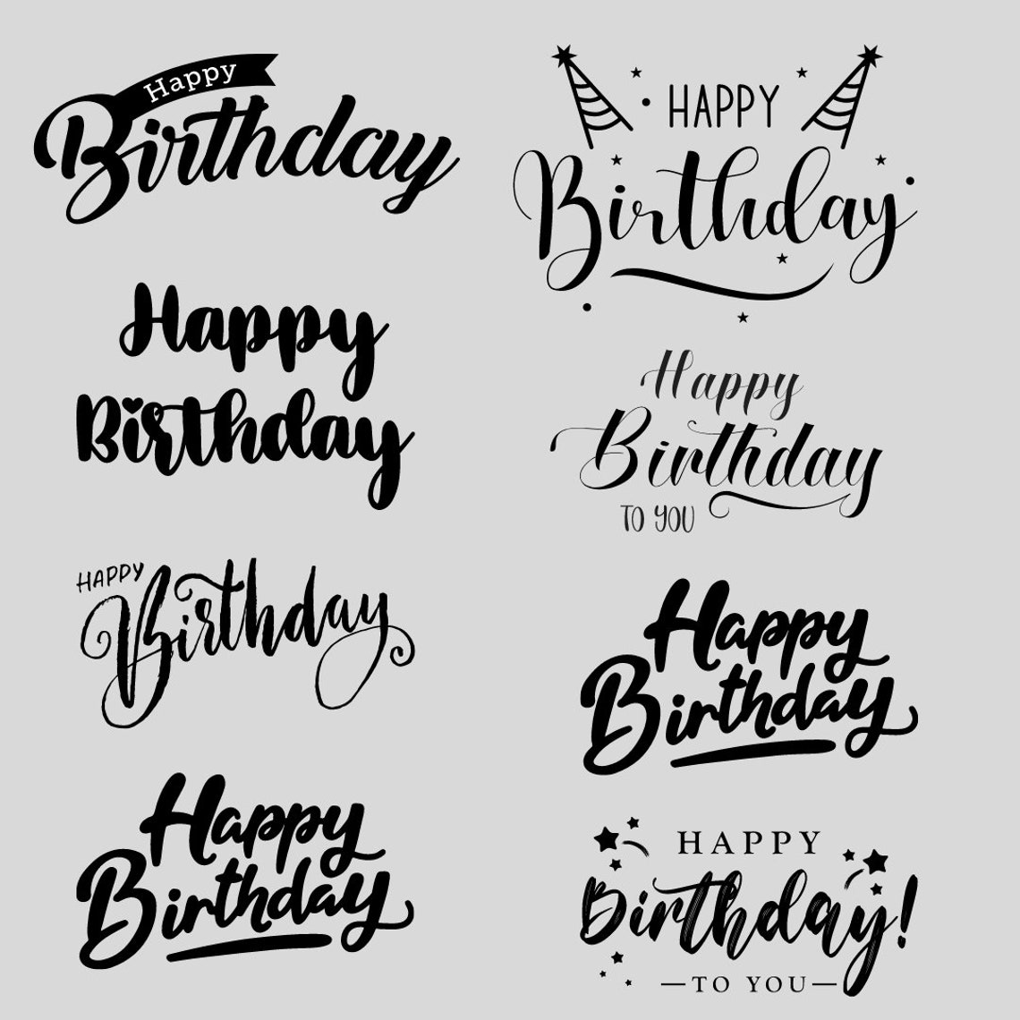 Birthday Svg Bundle Happy Birthday Svg Birthday Svg Png Bundle Birthday ...