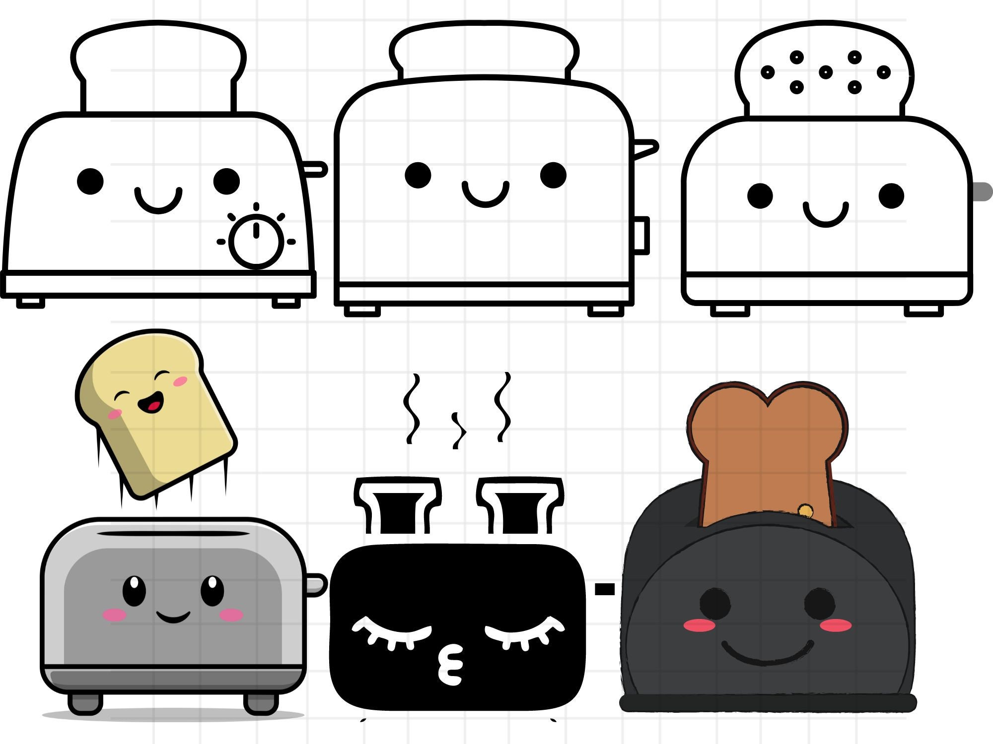 Cute Toaster Cartoon