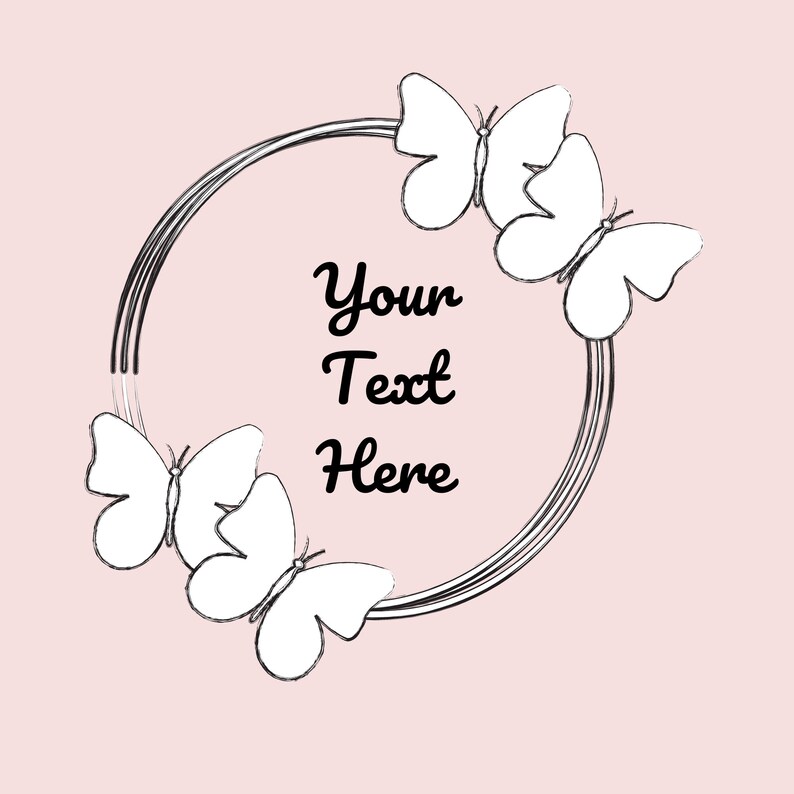 BUTTERFLY MONOGRAM SVG\ Butterfly Wreath Svg\ Circle Monogram Svg ...