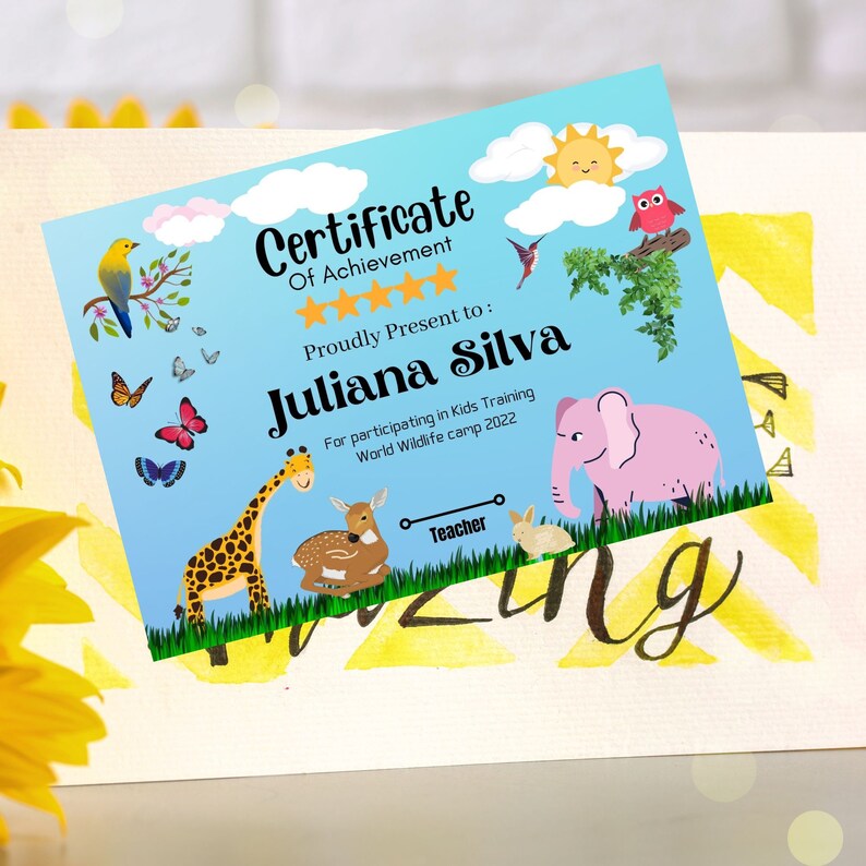 Certificate of Achievement for Kids, Kids Certificate\ Printable ...