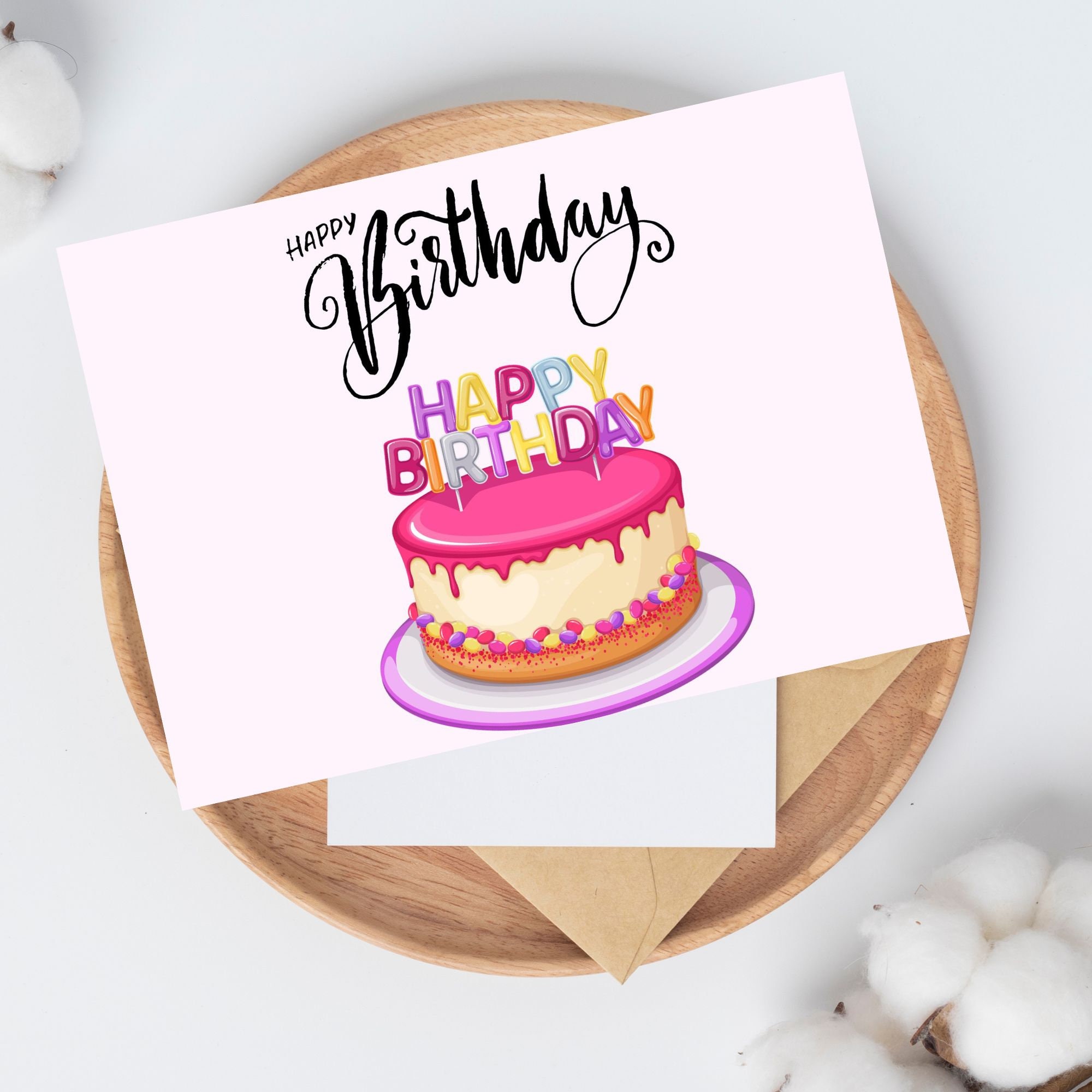 Printable Birthday Card Happy Birthday Card Printable - Etsy