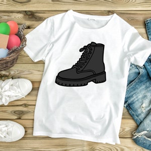 Pair of Work Boots Svg\ Png Jpg\ File Types Soldier\ Fireman Policeman ...