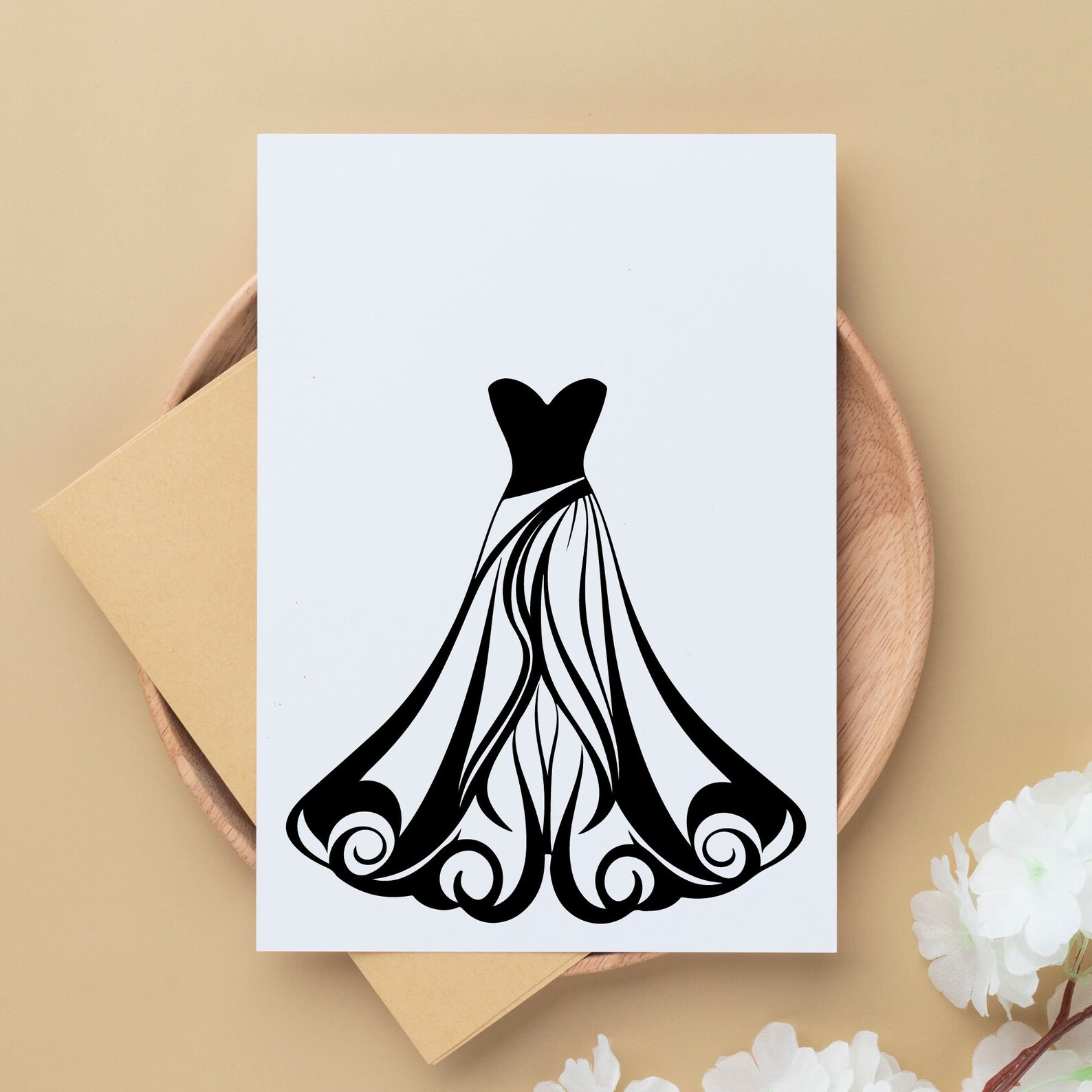 Bridal Dress Svg\ Bride Svg\ Dress Svg\ Wedding Svg\ Wedding Clipart ...
