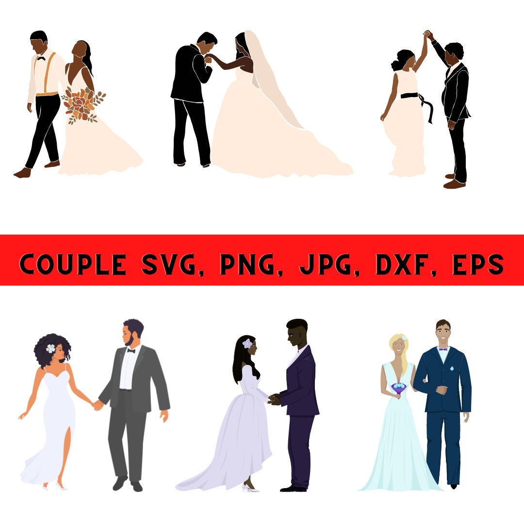 Wedding Couple Svg Bundle\ Couple Svg Bundle\ Anniversary Svg Bundle ...