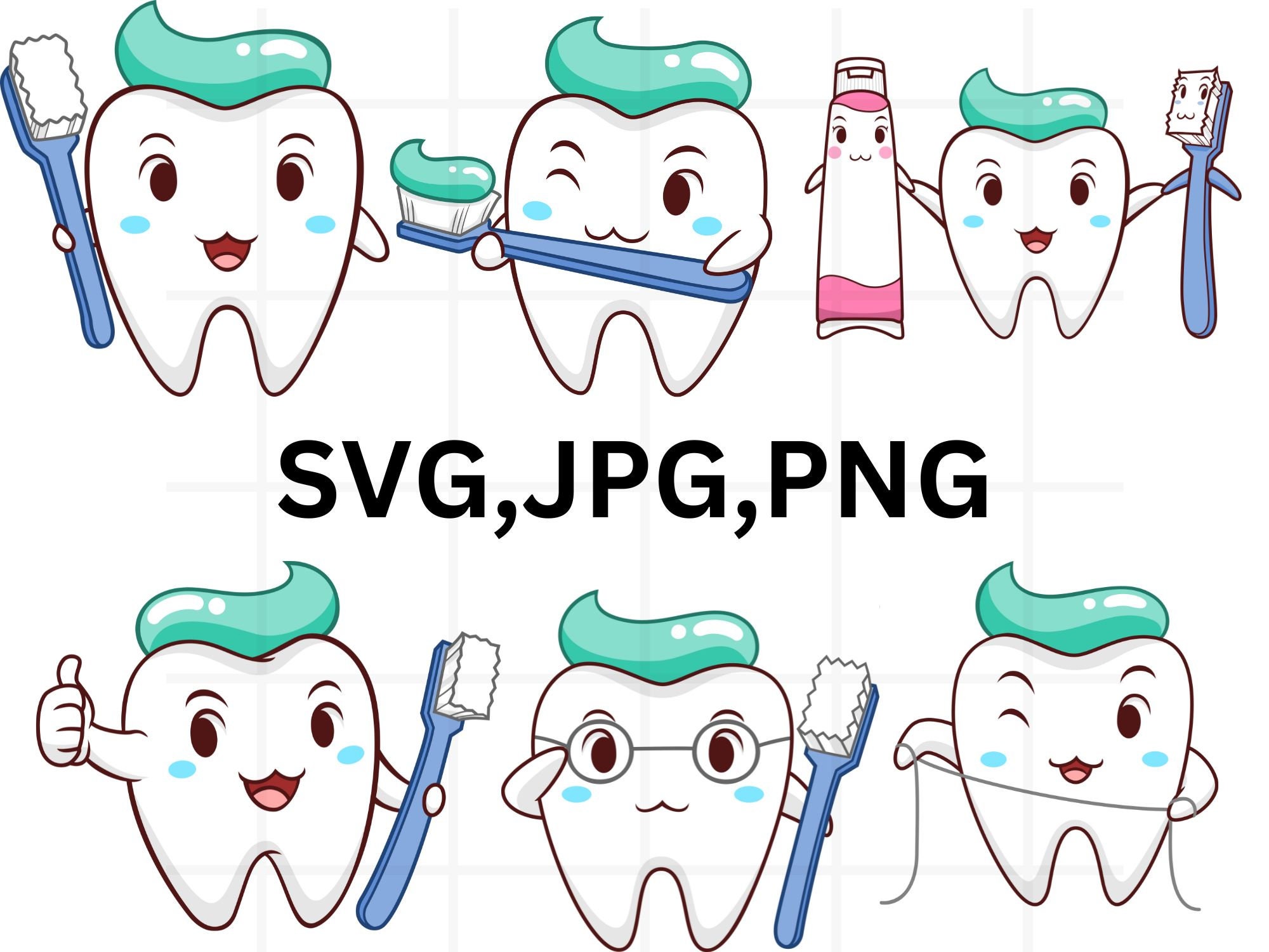 Tooth SVG Tooth Outline Tooth PNG Tooth Clipart Vector Layered Instant ...