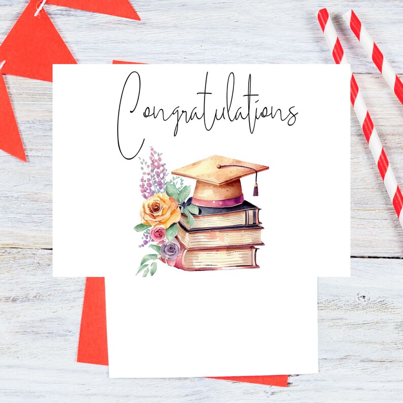 Printable Graduation Card Congratulations Graduate Folding - Etsy