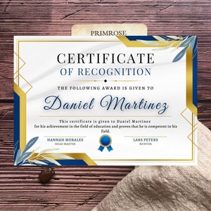 Editable Certificate of Recognition Template\ Editable Printable ...
