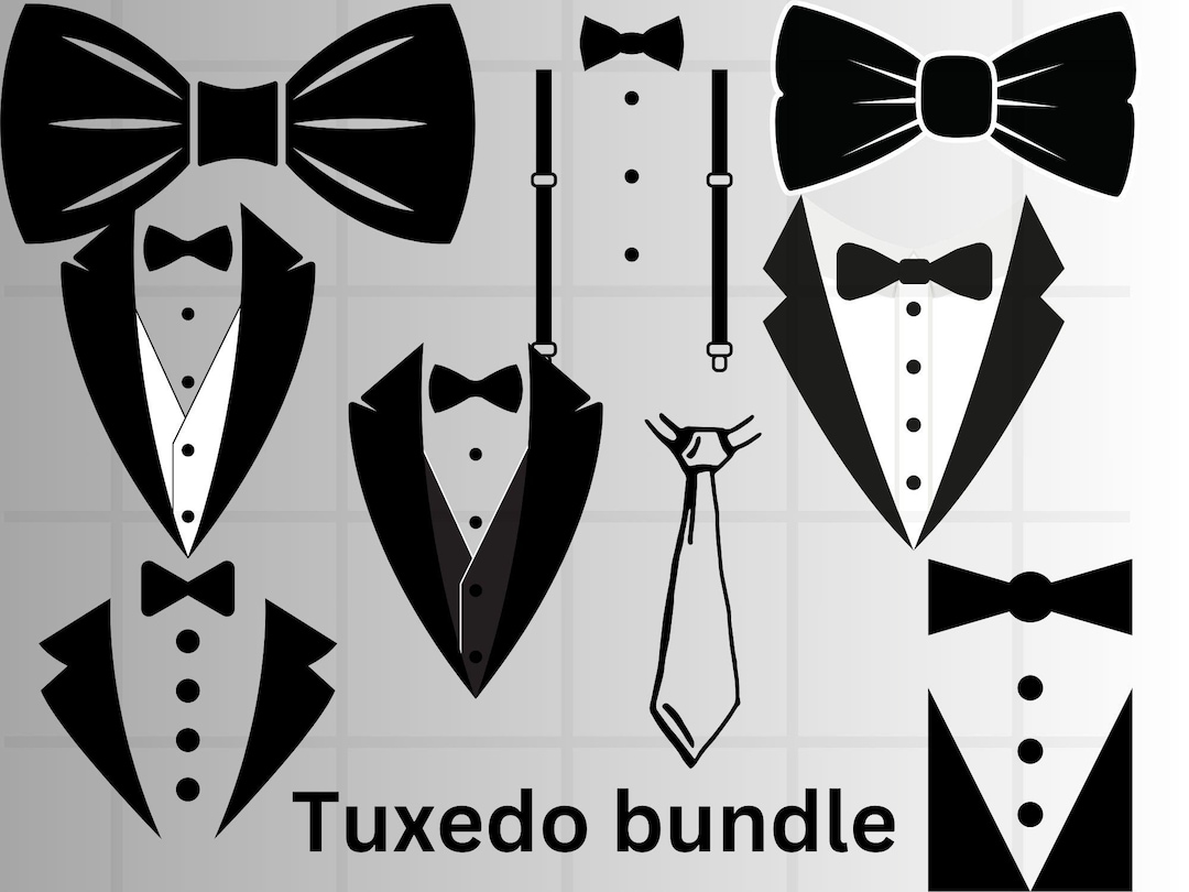 Tuxedo Svg\ Tuxedo With Bow Tie Svg\ Tuxedo Svg Bundle\ Wedding Groom ...