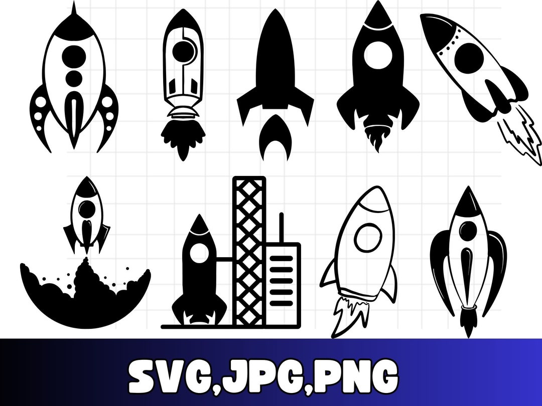 Rocket SVG Bundle\ Rocket Silhouette\ Space Rocket Svg\ Space Craft Svg ...
