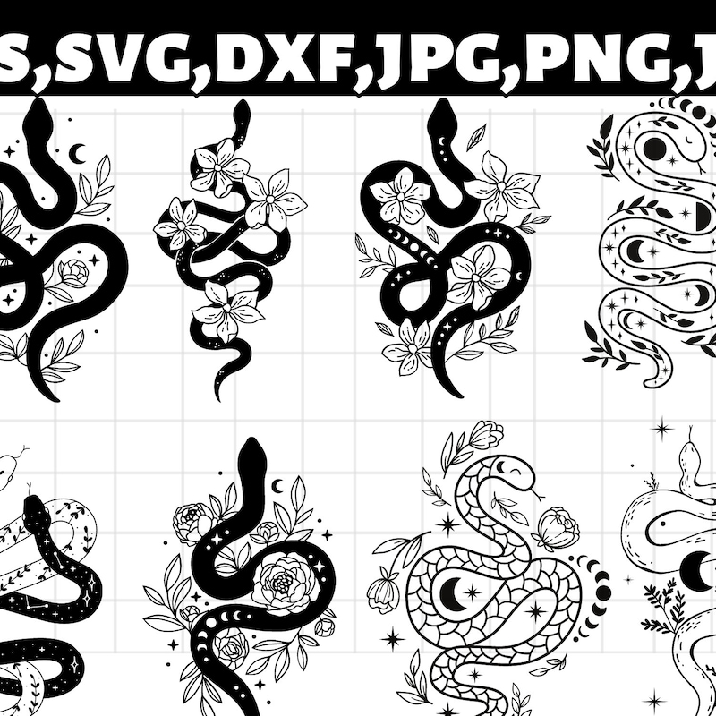 Snake Svg - Etsy