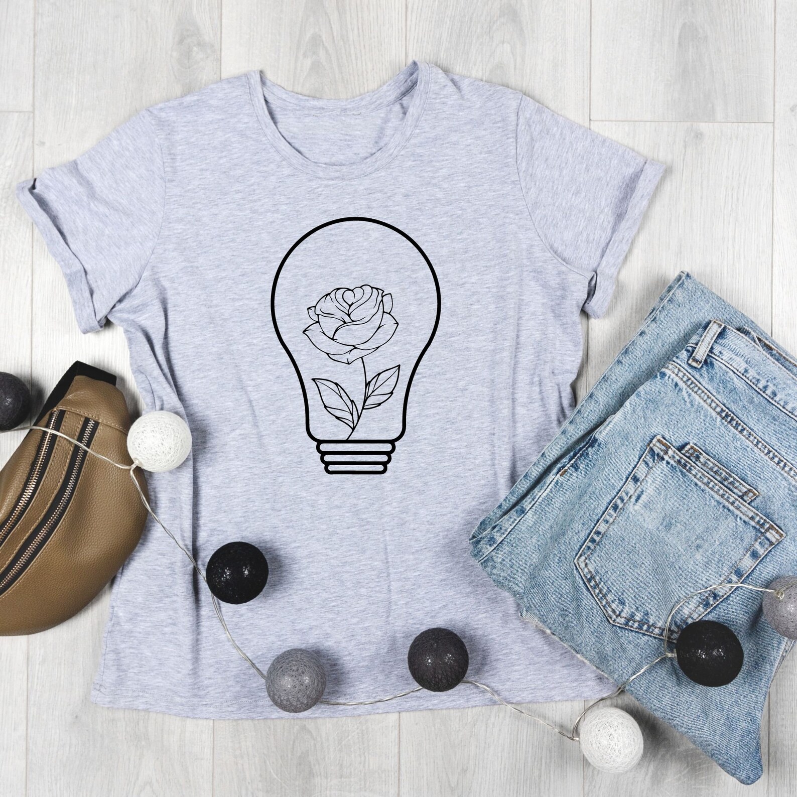 Floral Lightbulb SVG Flower Light Vector Lightbulb Clipart Lightbulb ...