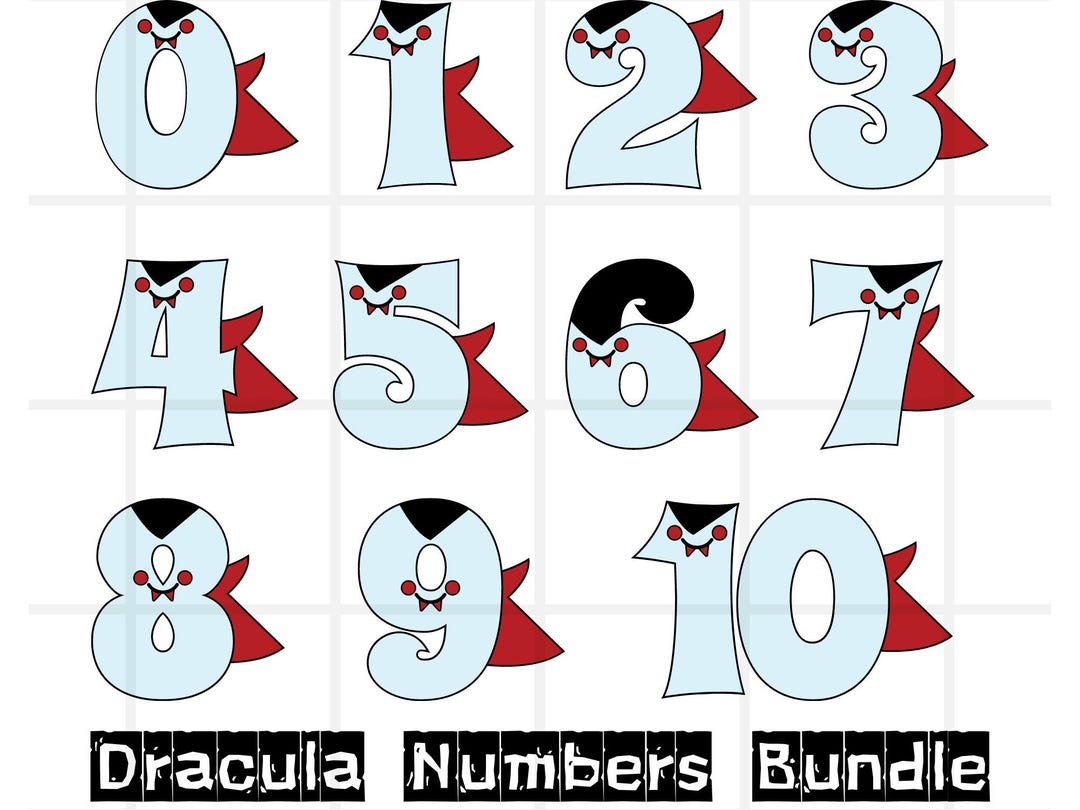 Birthday Numbers PNG Print\ Dracula SVG Cricut\ Dracula Shirt Svg ...