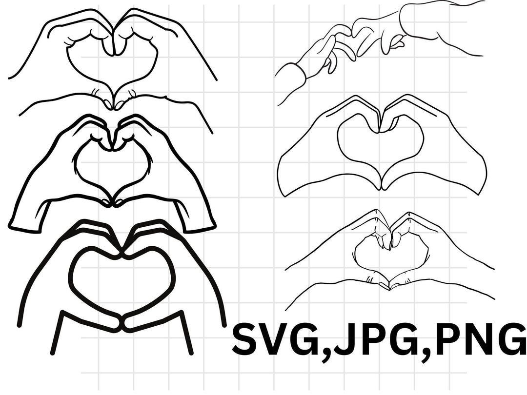 Heart Hands Svg\ Love Hands Svg\ Heart Sign Svg\ Digital Download Svg ...