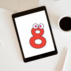 Number Pals Clip Art\ Cute Commercial Use Number Clipart\ Colored ...