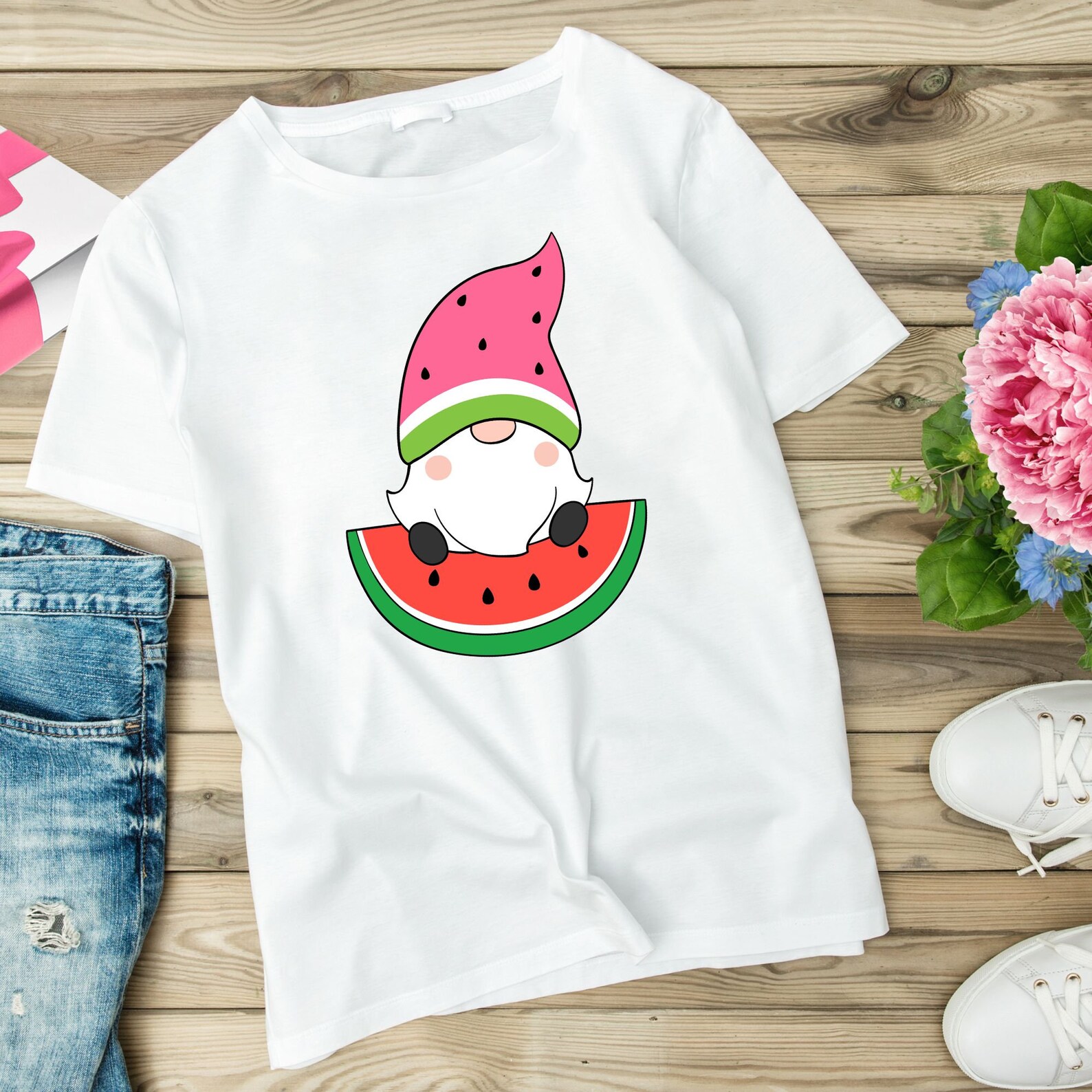 Watermelon Gnome Clipart Summer Gnomes Clipart Summer Fruit - Etsy