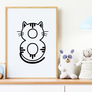 Cat Birthday Numbers\ Birthday SVG\ Ages Kitty\ Cut Files Party\ Kitten ...